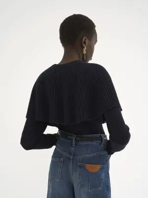 Chloé Cape Sweater In Wool & Cashmere