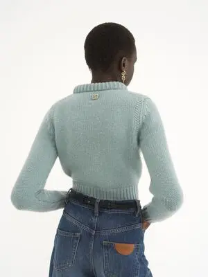 Chloé Cropped Sweater In Cashmere Blend