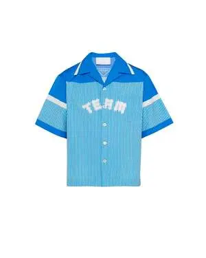 Prada Short-sleeved Cotton Shirt - Light Blue