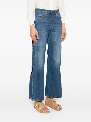 Chloé Cut-out Flared Jeans