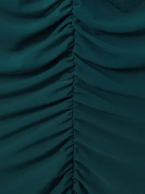 REISS Lyra Mesh Ruched Midi Dress
