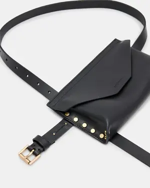 ALLSAINTS Eden Studded Leather Belt Bag