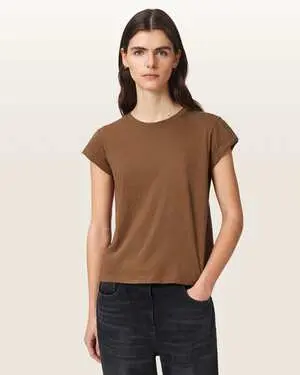 ALLSAINTS AllSaints Anna Crew Neck Short Sleeve T-Shirt Brown