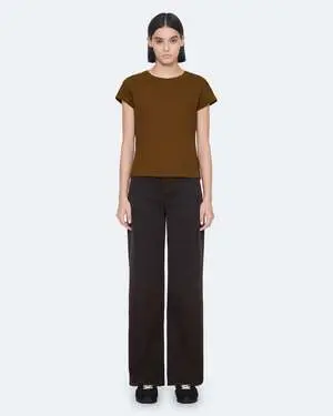 ALLSAINTS AllSaints Anna Crew Neck Short Sleeve T-Shirt Brown