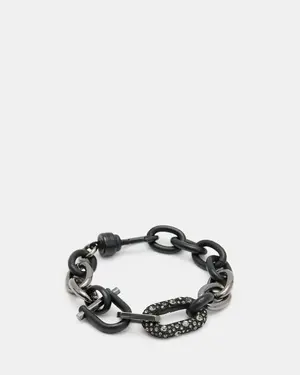 ALLSAINTS Cadence Two-tone Chain Bracelet - Matte Black Mix