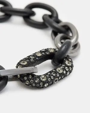 ALLSAINTS Cadence Two-tone Chain Bracelet - Matte Black Mix