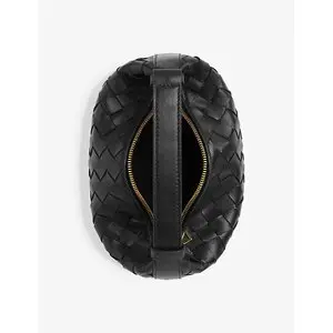 Bottega Veneta Wallace Mini Leather Top Handle Bag - Black/gold