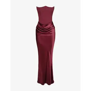 green emerald velvet dress Paloma Midnight Satin Midi Dress by House of CB- RENTAL – The Fitzroy