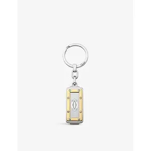 Cartier Santos De Engraved Stainless-steel Keyring