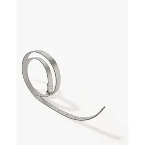 Maje Clover Buckle Leather Belt - Noir / Gris