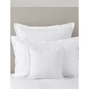 THE WHITE COMPANY Vintage Etienne Small Square Cushion Cover 40cm X 40cm - White