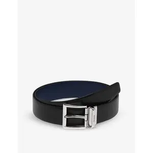 Prada Logo-engraved Reversible Leather Belt - Black