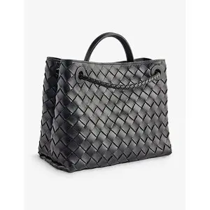 Bottega Veneta Andiamo Leather Tote Bag - Black-m Brass-black
