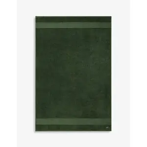 Lacoste Le Croco Logo-embroidered Cotton 40cm X 60cm - Vert