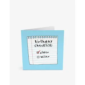 CENTRAL 23 Birthday Checklist Greetings Card 14.5cm X 14.5cm - One-color