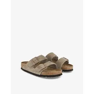 BIRKENSTOCK Arizona Double-strap Leather Sandals - Taupe Suede