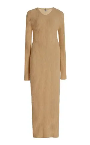 TOTEME Ribbed Wool-blend Maxi Dress