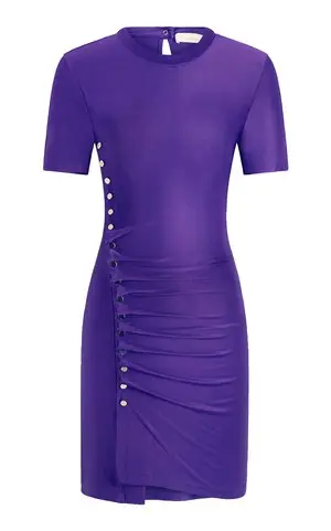 Rabanne Gathered Jersey Mini Dress