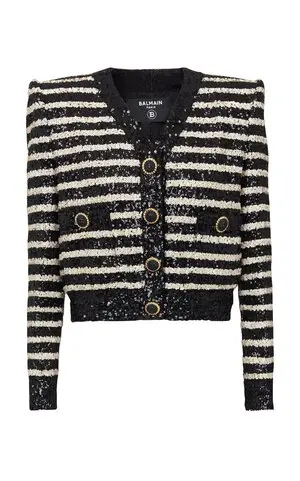 Balmain Sequined Knit Jacket