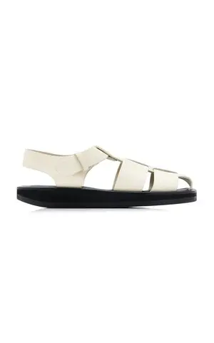 THE ROW Fisherman Leather Sandals - White