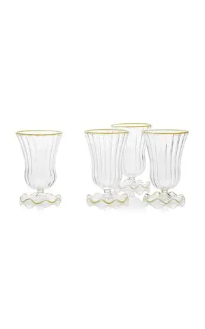 MODA DOMUS Set-of-four Wine Glasses Yellow