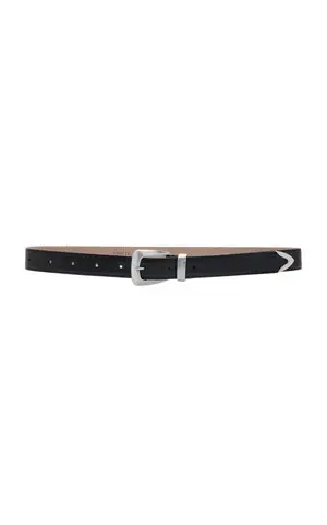 Khaite Khaite Benny Slim Leather Belt Black