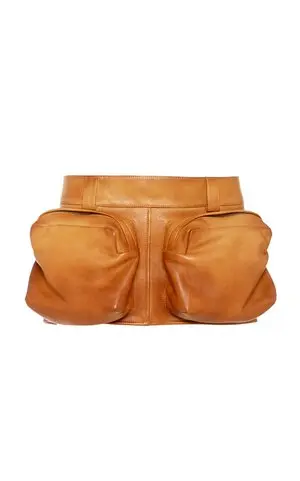 Miu Miu Mini Leather Skirt
