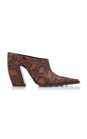 Bottega Veneta Tex Croc-embossed Mules