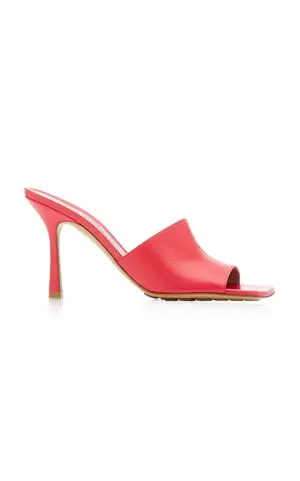 Bottega Veneta Stretch Leather Slide Sandals - Red