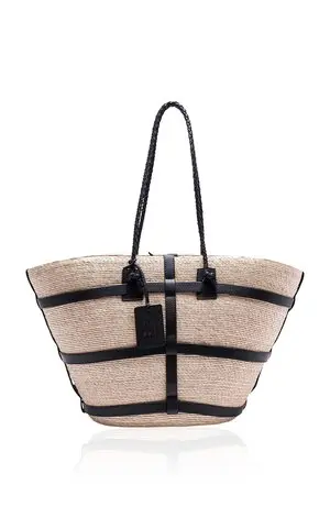 Altuzarra Watermill Large Raffia Bag Os