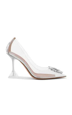 Amina Muaddi Begum Crystal-embellished Pvc Pumps - Clear