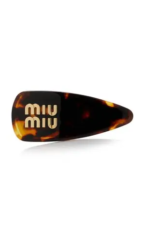 Miu Miu Tortoise-effect Acrylic Hair Barrette - Multi