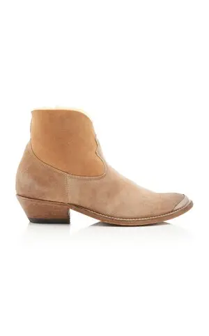 GOLDEN GOOSE Young Shearling-lined Suede Boots