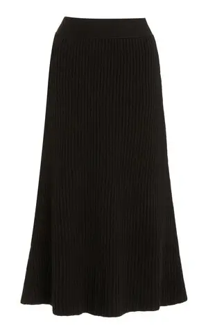 Bottega Veneta Ribbed-knit Wool Midi Skirt