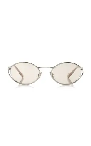 Miu Miu Round-frame Metal Sunglasses - Silver