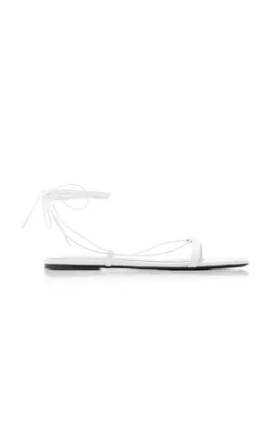 TOTEME The Croco Lace-up Leather Sandals