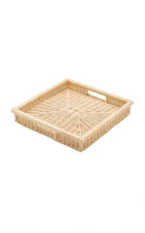 MODA DOMUS Wicker Square Tray - Neutral