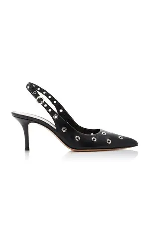 GIANVITO ROSSI Studded Leather Slingback Pumps