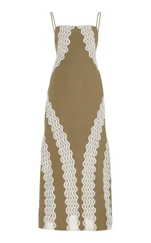 Significant Other Eleni Embroidered Cotton Maxi Dress