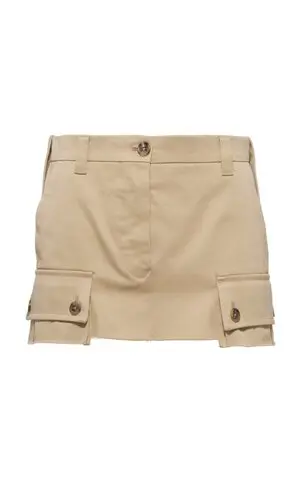 Miu Miu Chino Mini Skirt With Flap Pockets