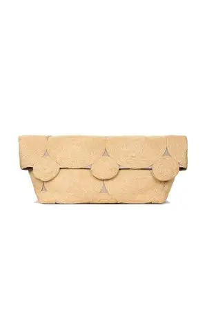 Cult Gaia Brynn Straw Clutch