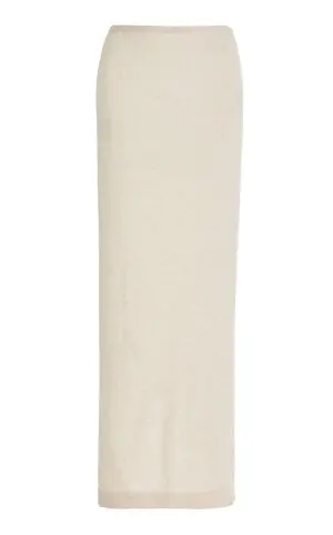 Eterne Emma Cashmere Maxi Skirt - White