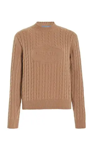 Prada Logo-knit Cashmere Sweater