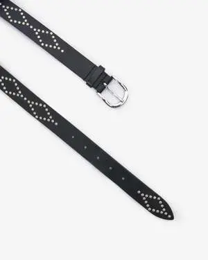 Isabel Marant Liliana Belt - Black/silver