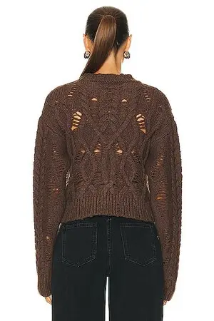 AISLING CAMPS Crop Cable Sweater