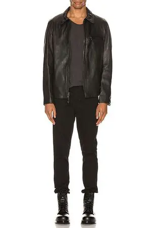 SCHOTT Collar Lamb Leather Jacket