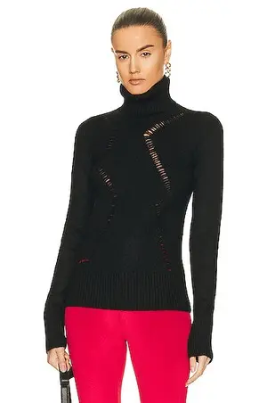 Saint Laurent Wool And Mohair Blend Turtleneck Sweater