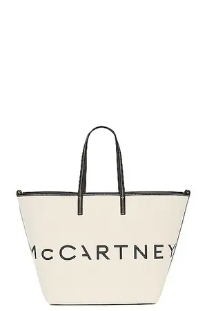 Stella McCartney Salt And Pepper Canvas Tote Bag