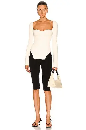 Khaite Maddy Long Bustier Top