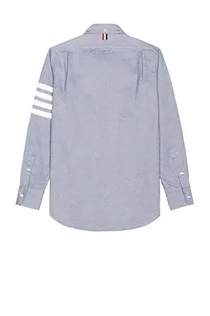 Thom Browne Straight Fit Bar Shirt - Light Blue